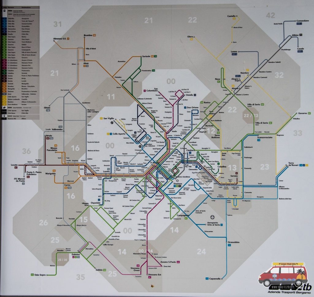 Komunikacja miejska w Bergamo - ceny biletów, siatka połączeń